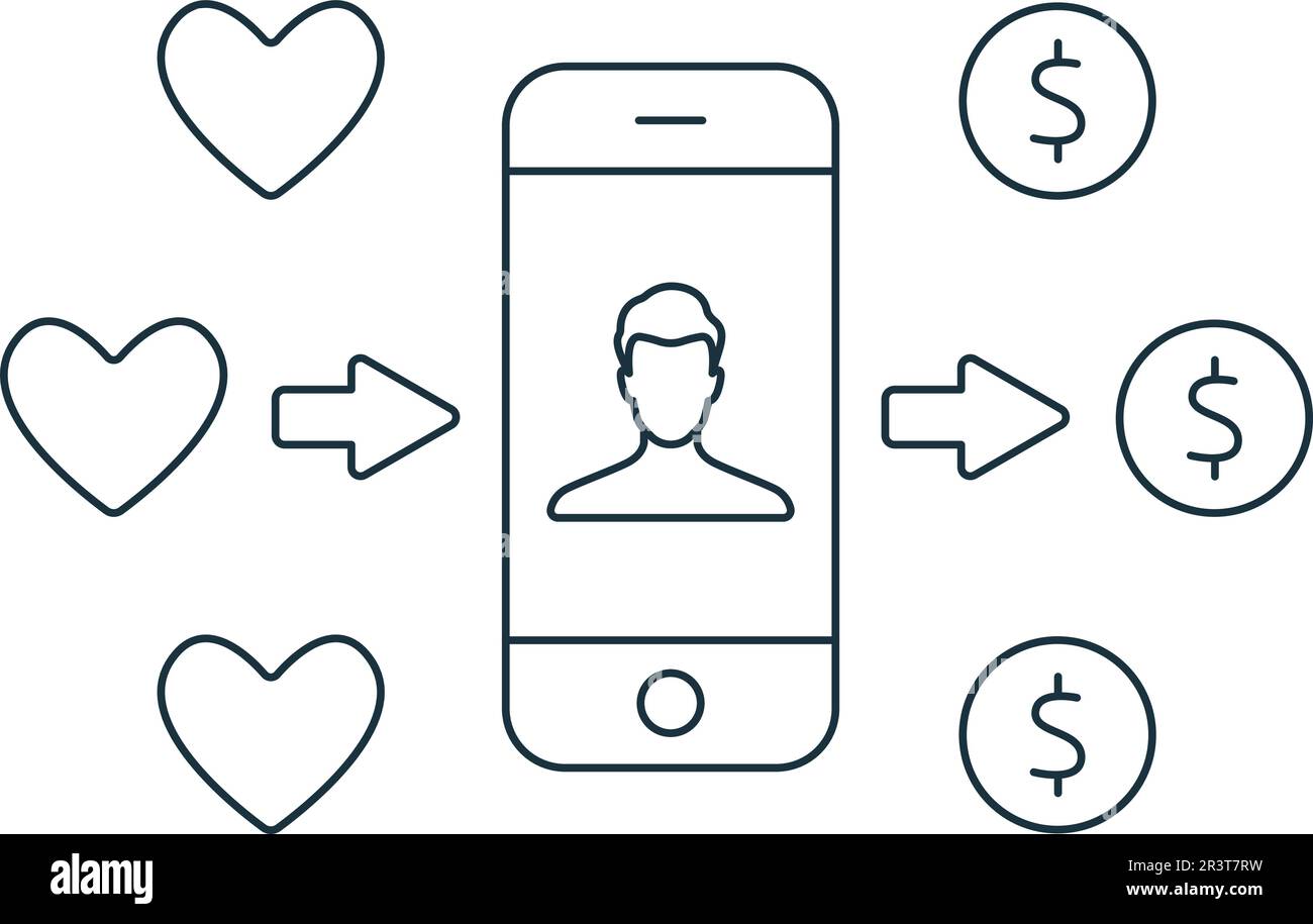 Monetization icon. Monochrome simple sign from blogging collection ... Monetization icon. Monochrome simple sign from blogging collection ...