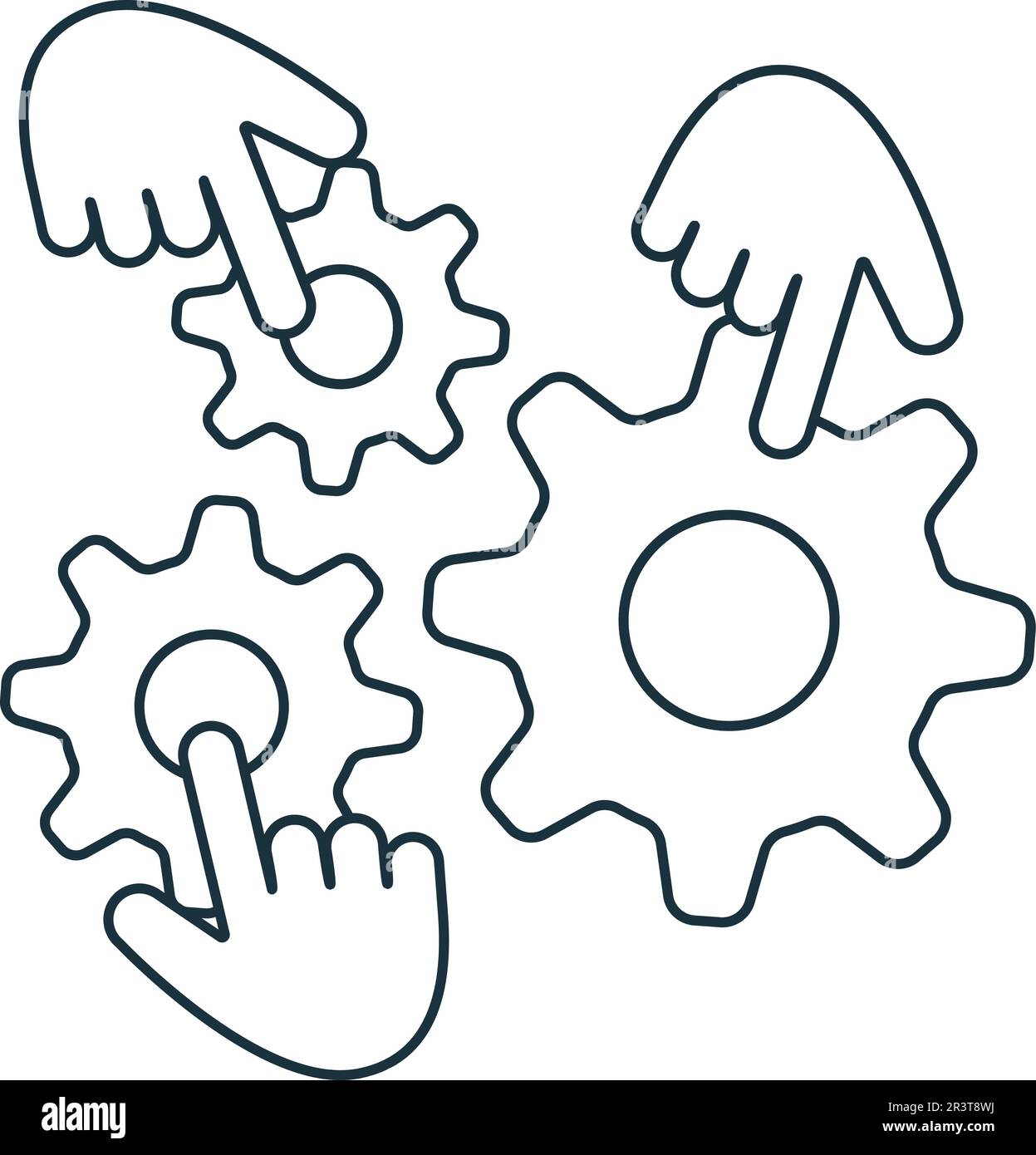 Teamwork icon. Monochrome simple sign from collaboration collection ...