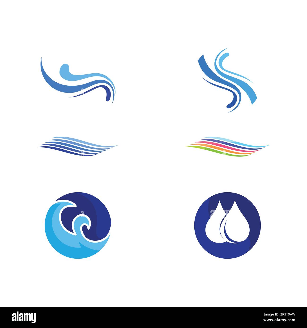 water wave logo design template Stock Vector Image & Art - Alamy