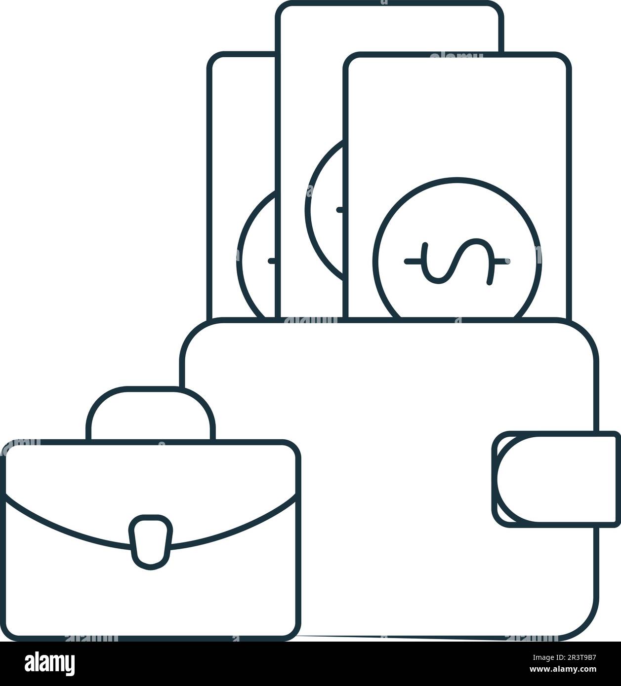 Earned income icon. Monochrome simple sign from common tax collection ...