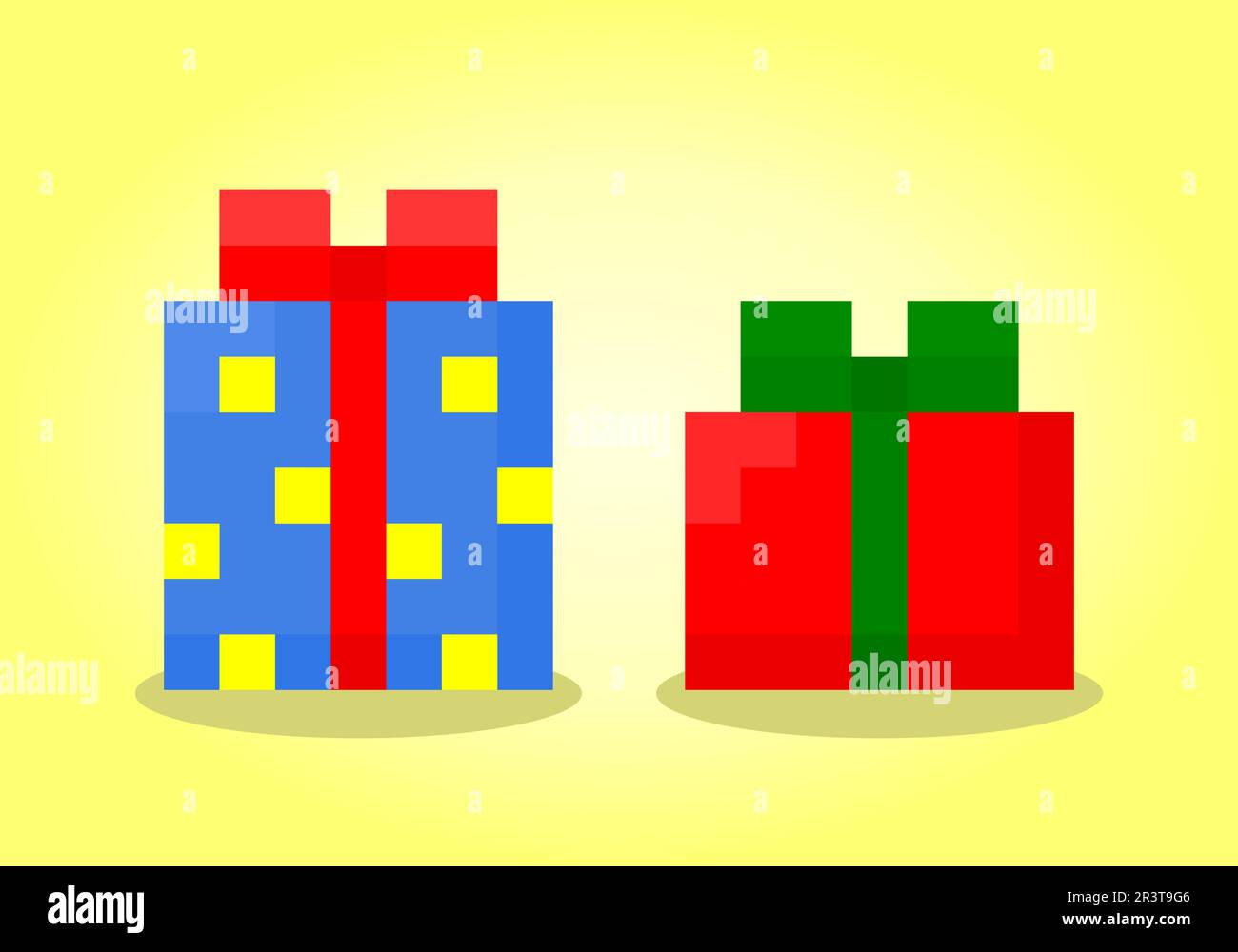 8-bit pixel of gift boxes. Gifts in vector illustrations for cross ...