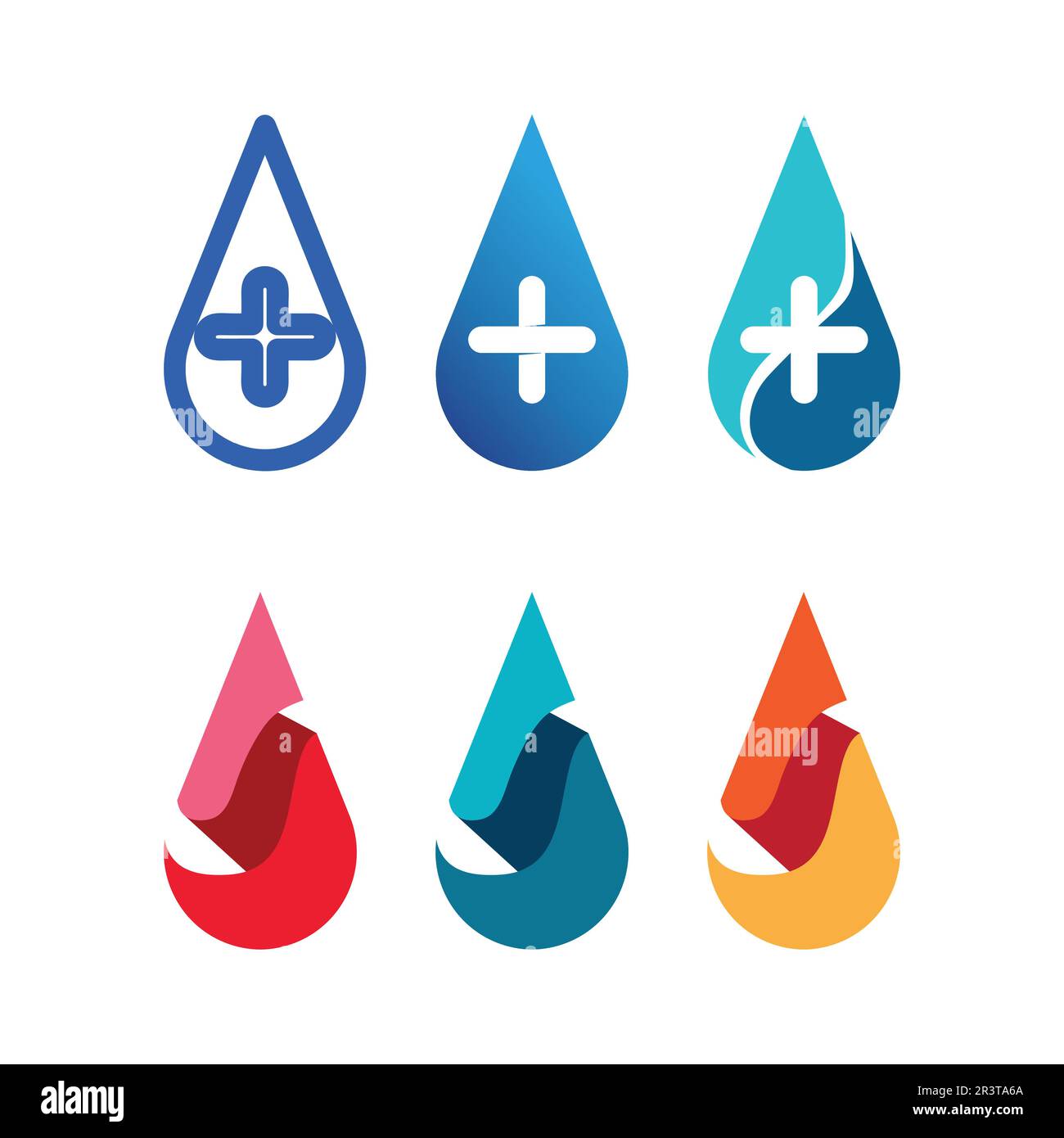 Isolated round shape logo. Blue color logotype. Flowing water image ...