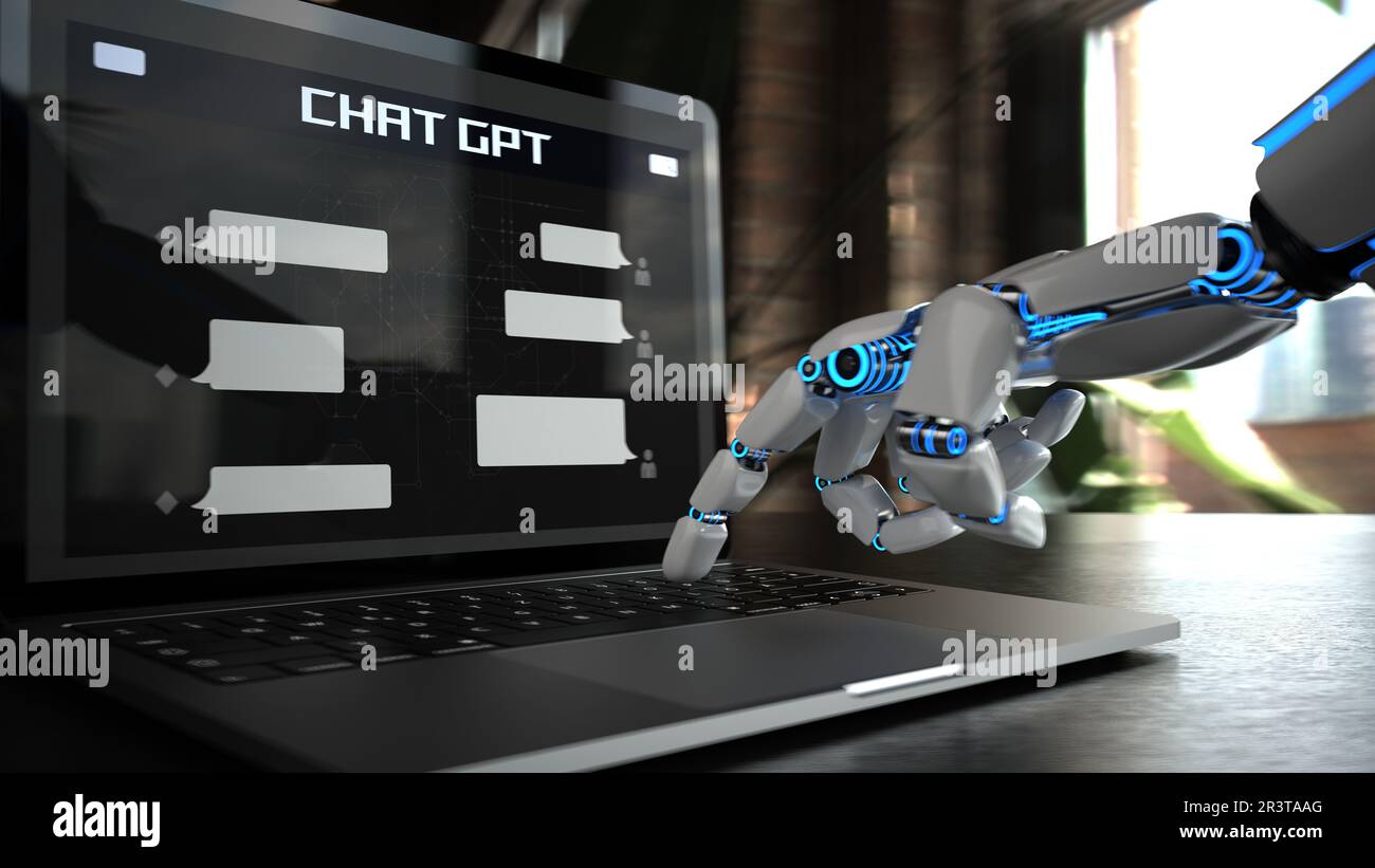 Chat gpt 4 laptop hi-res stock photography and images - Alamy