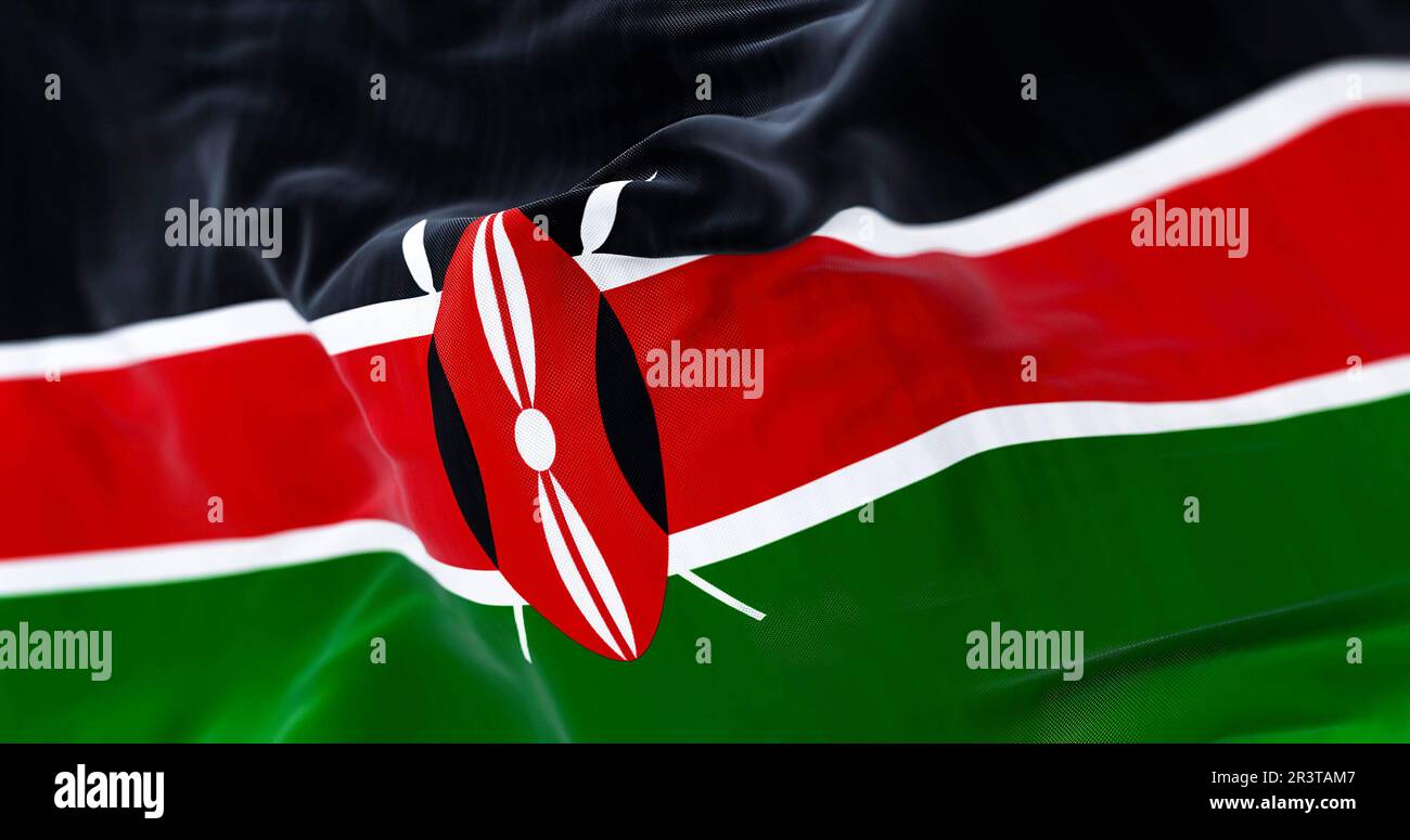 Kenya flag waving hi-res stock photography and images - Alamy