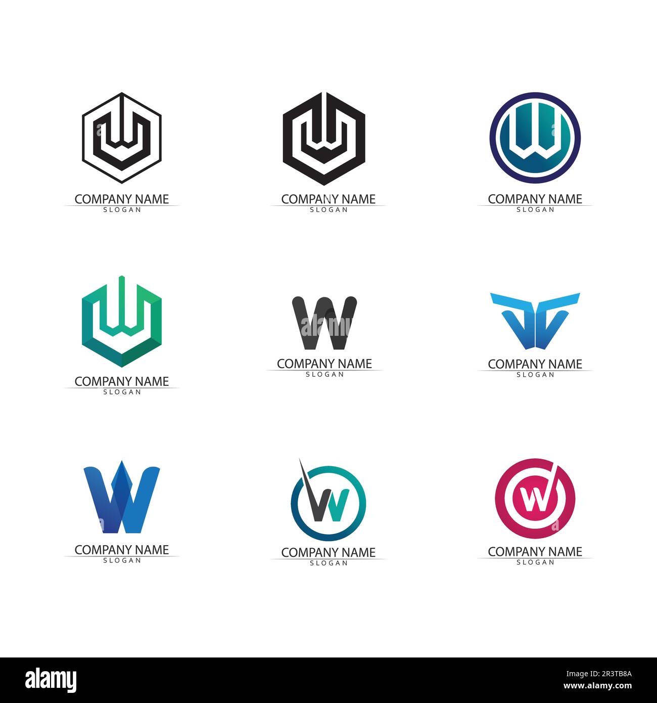 W logo vectors hi-res stock photography and images - Alamy