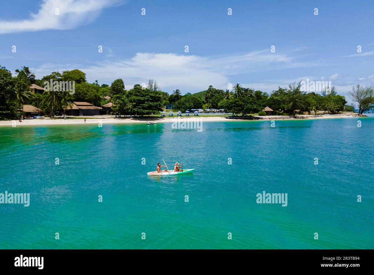 Couple in a kayak at the mangrove forest in Phuket Thailand Stock Photo ...
