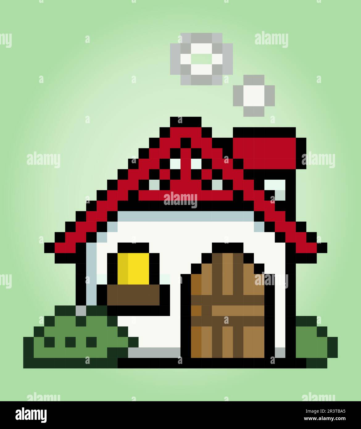8 bit pixels little house. Home sweet homes for game assets and cross ...