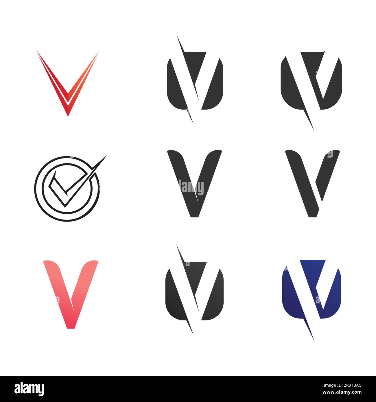 Letter check mark logo hi-res stock photography and images - Alamy