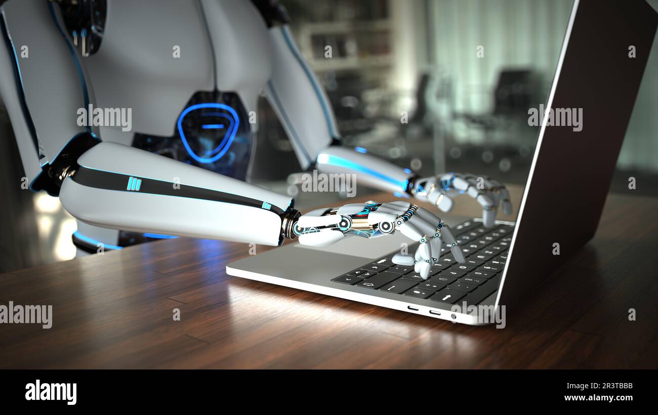 Humanoid Chat Robot Stock Photo - Alamy