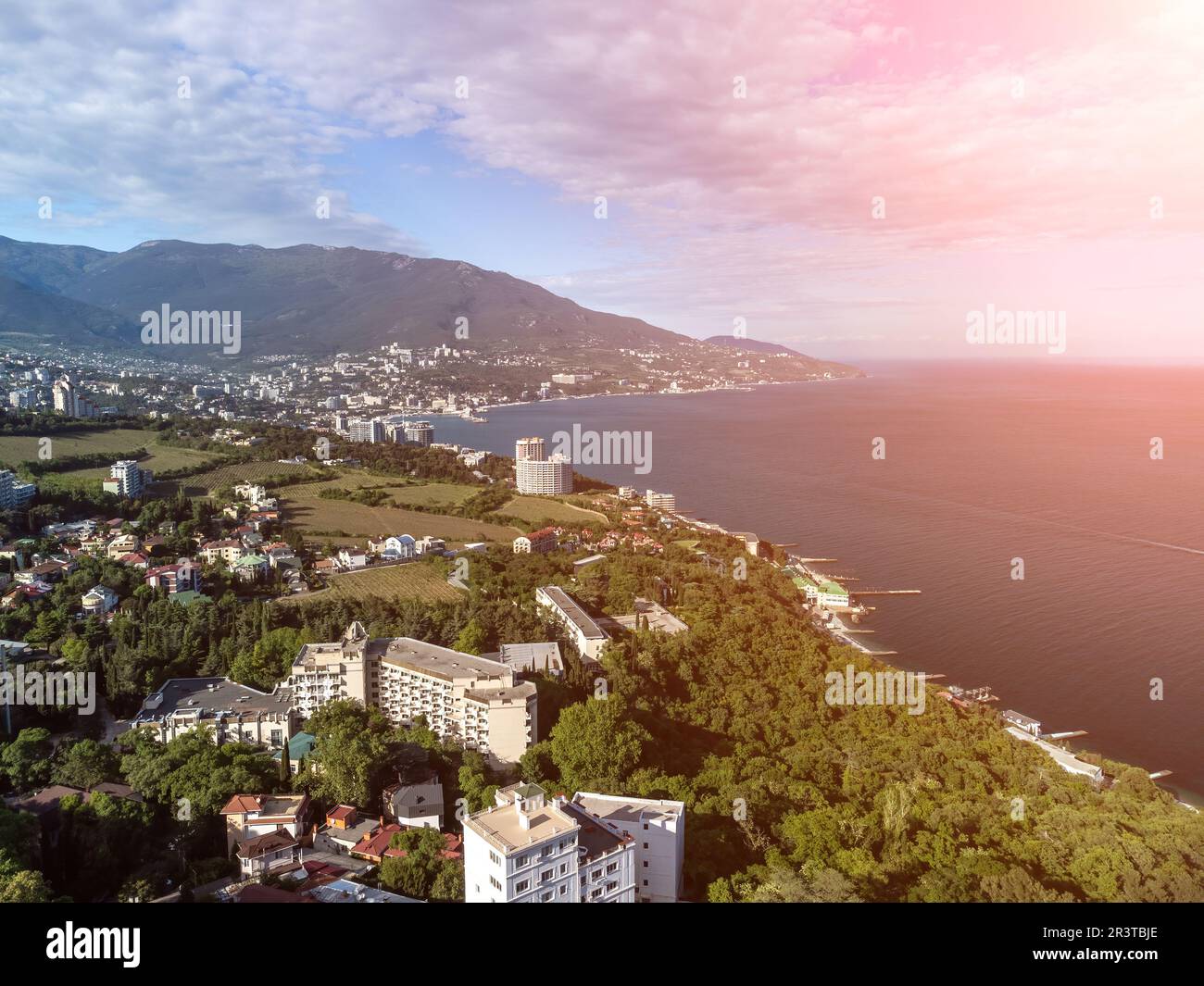 Aerial View of Livadia Palace - located on the shores of the Black Sea ...