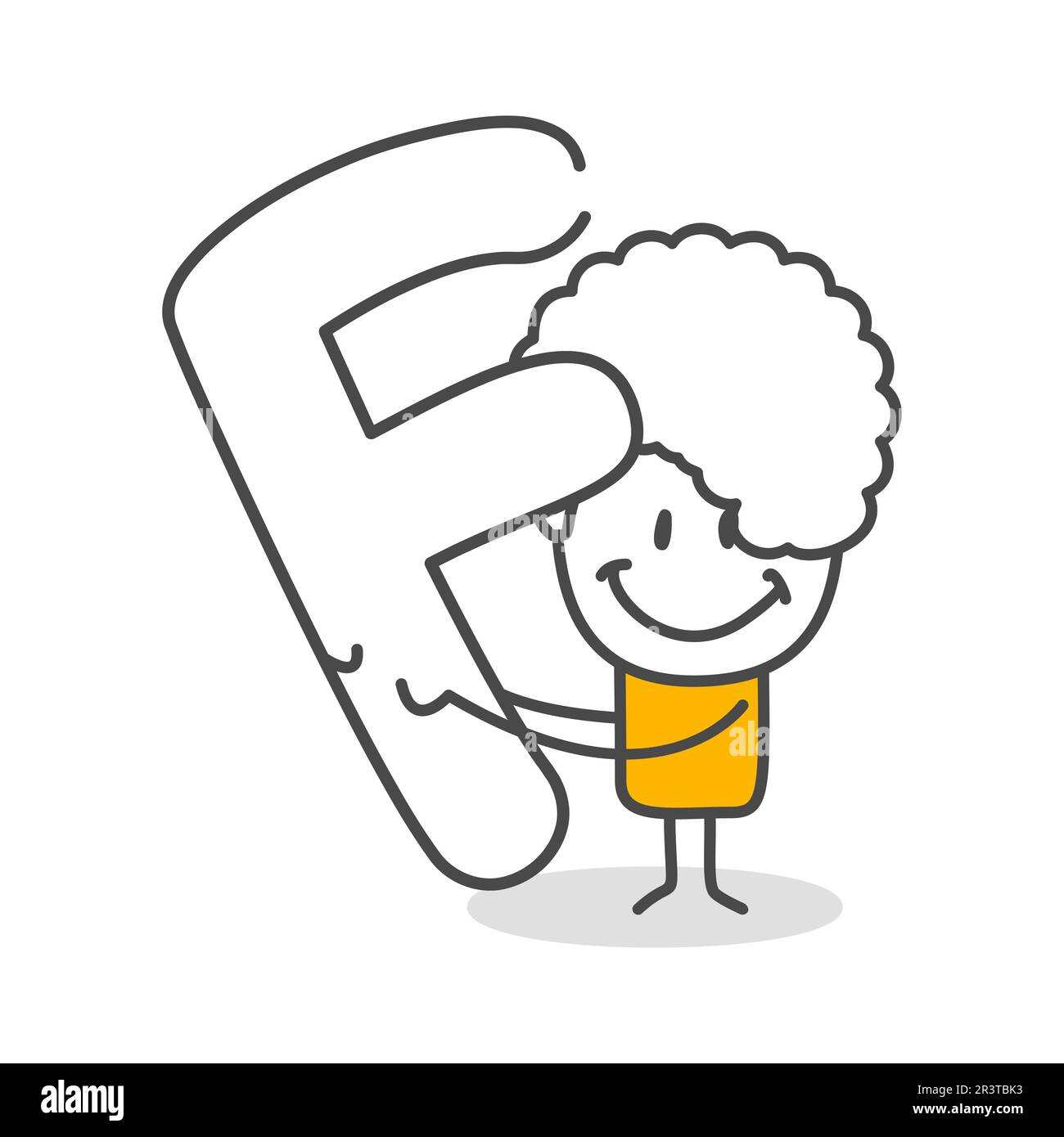 Stick figures. Alphabet. Isolated on white background. Hand drawn ...