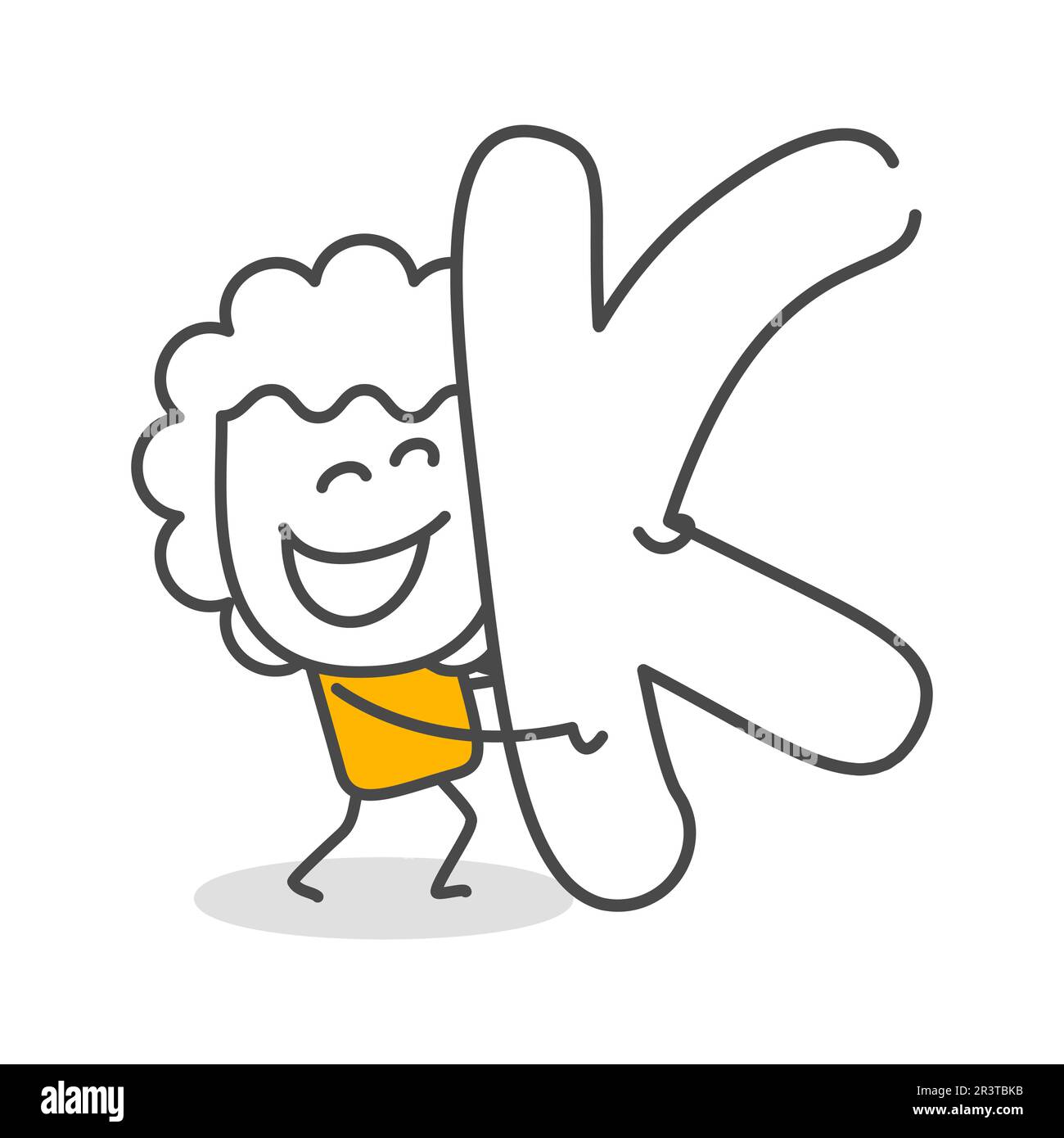 Stick figures. Alphabet. Isolated on white background. Hand drawn ...