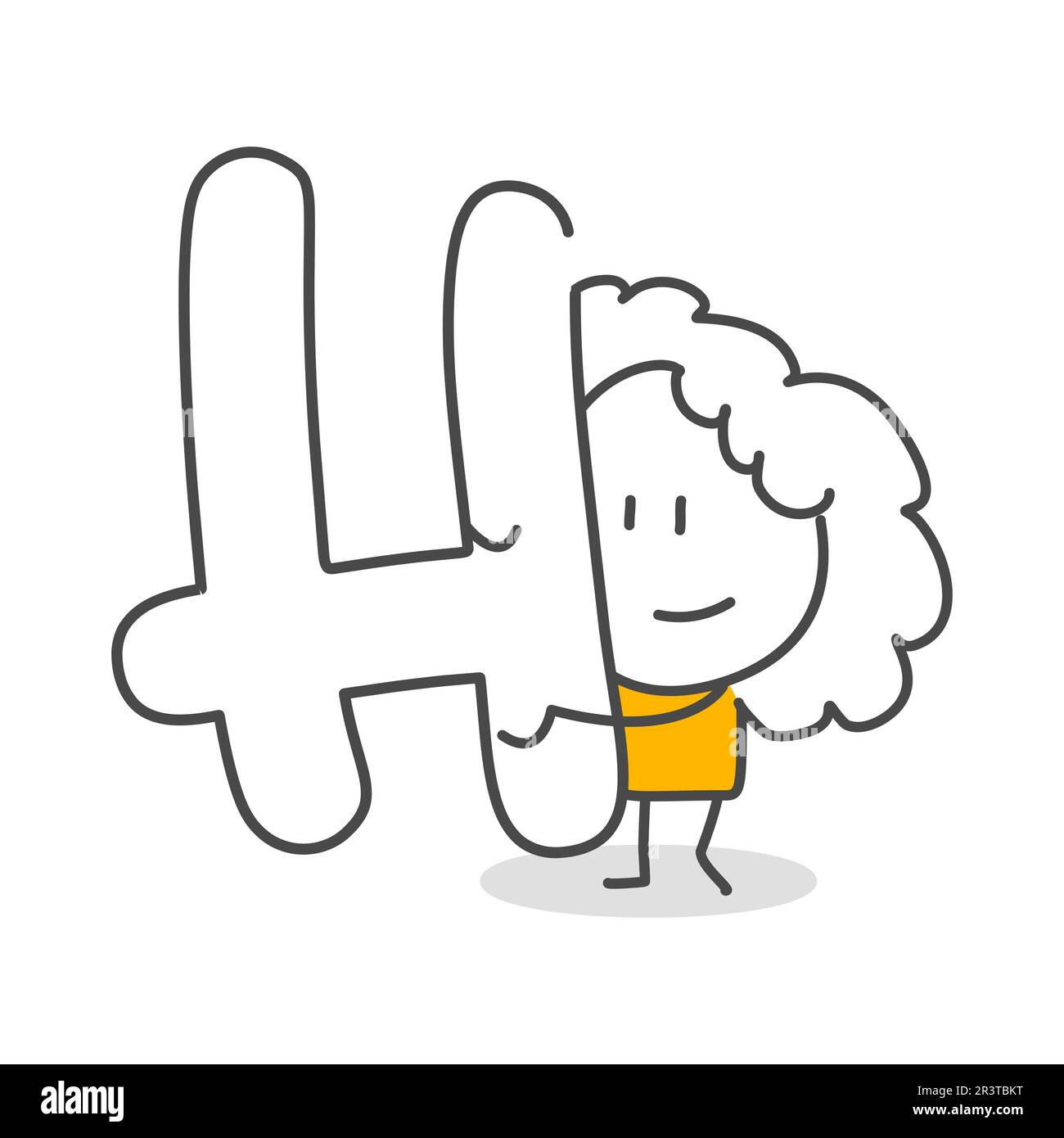 Stick figures. Alphabet. Isolated on white background. Hand drawn ...