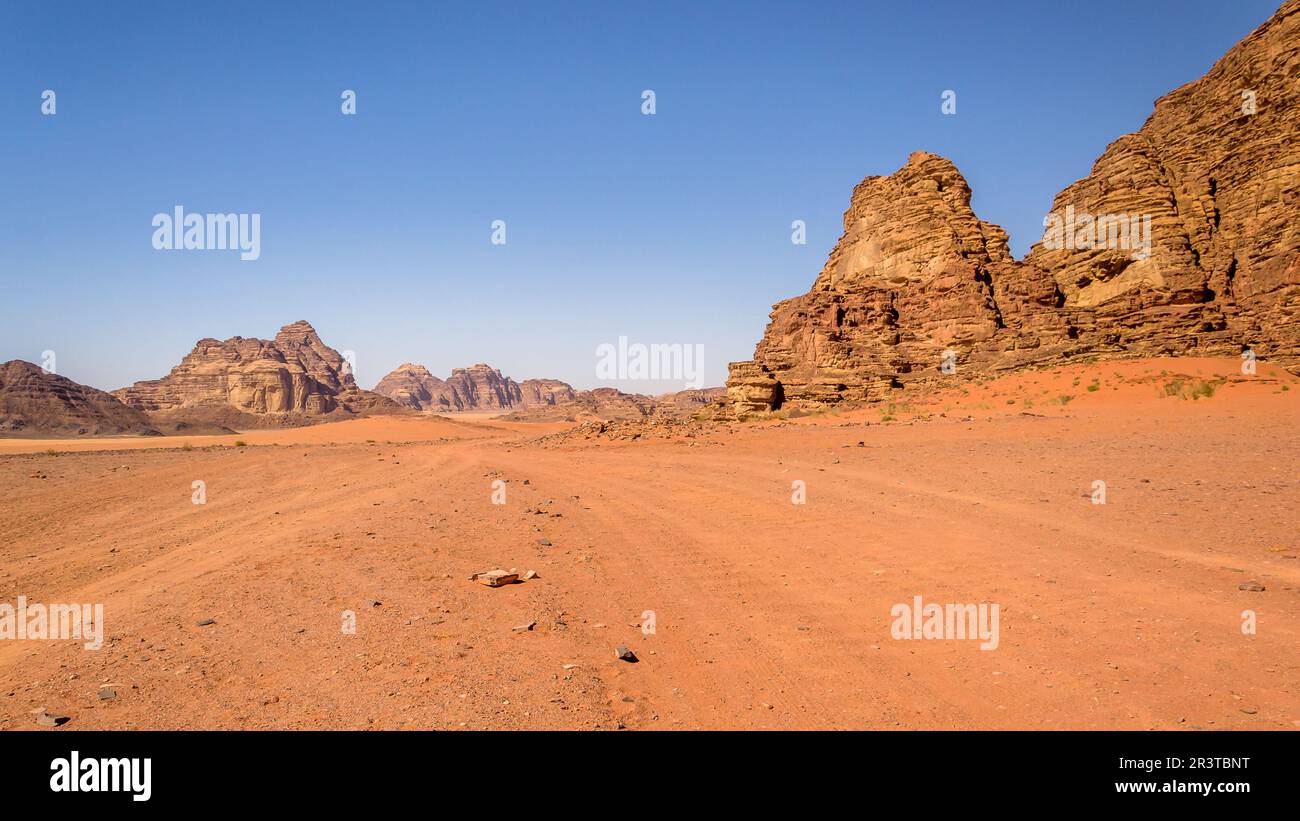 Wadi Rum (Valley of the Moon) in southern Jordan is a UNESCO World ...