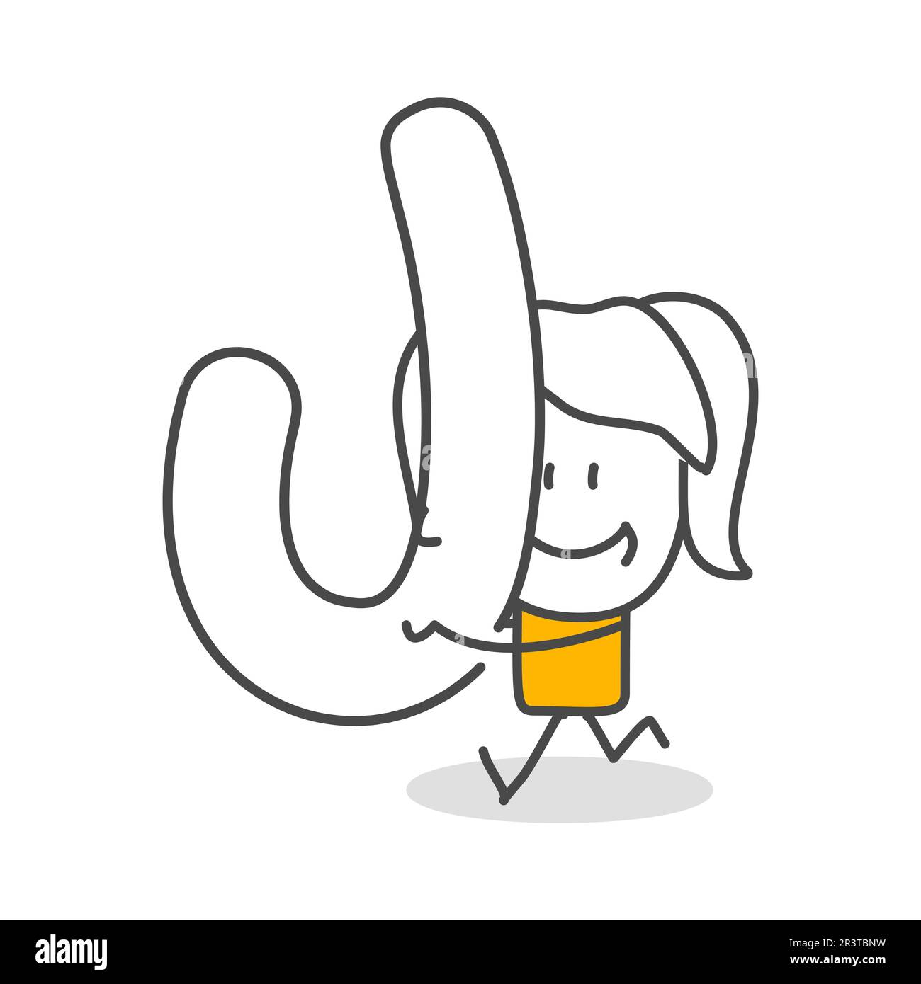 Stick figures. Alphabet. Isolated on white background. Hand drawn ...