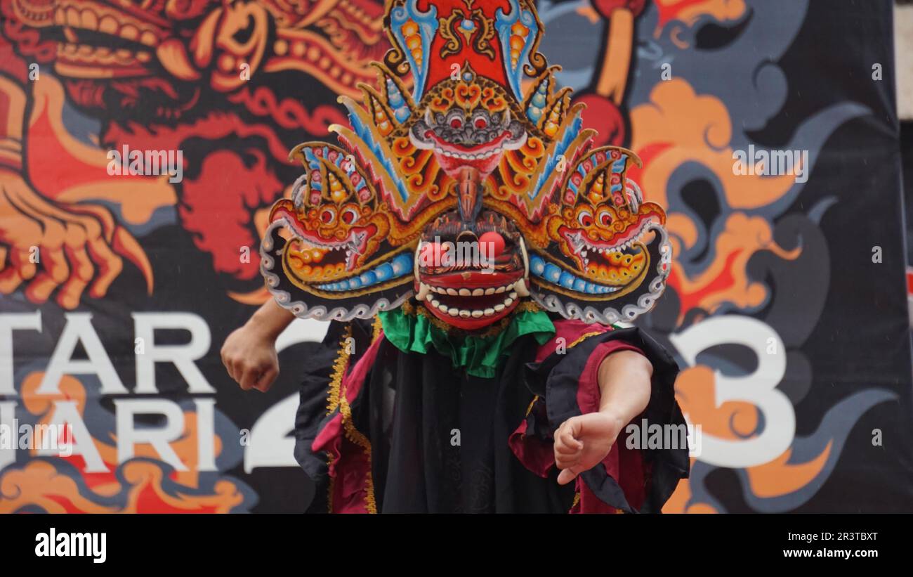 The perform of barong dance. Barong is one of the Indonesian ...
