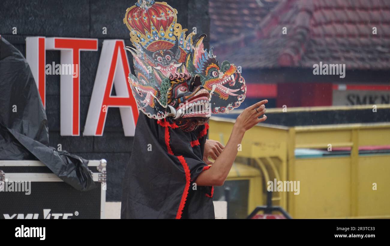 The perform of barong dance. Barong is one of the Indonesian ...