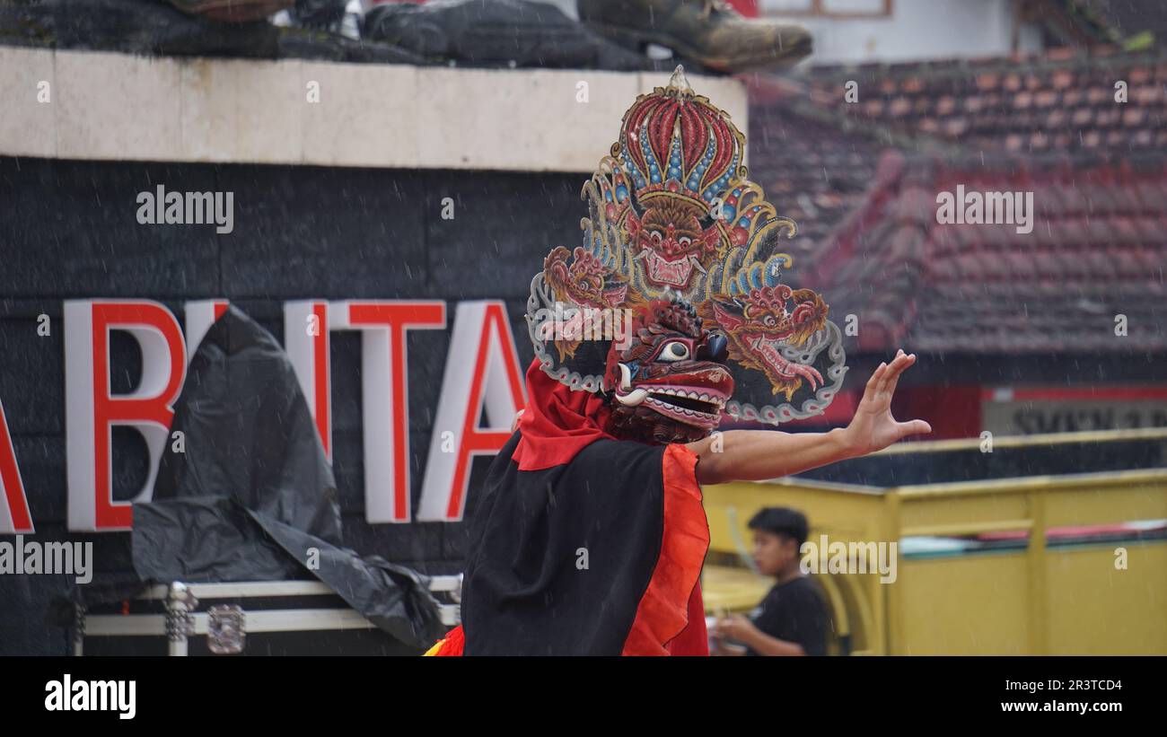 The perform of barong dance. Barong is one of the Indonesian ...