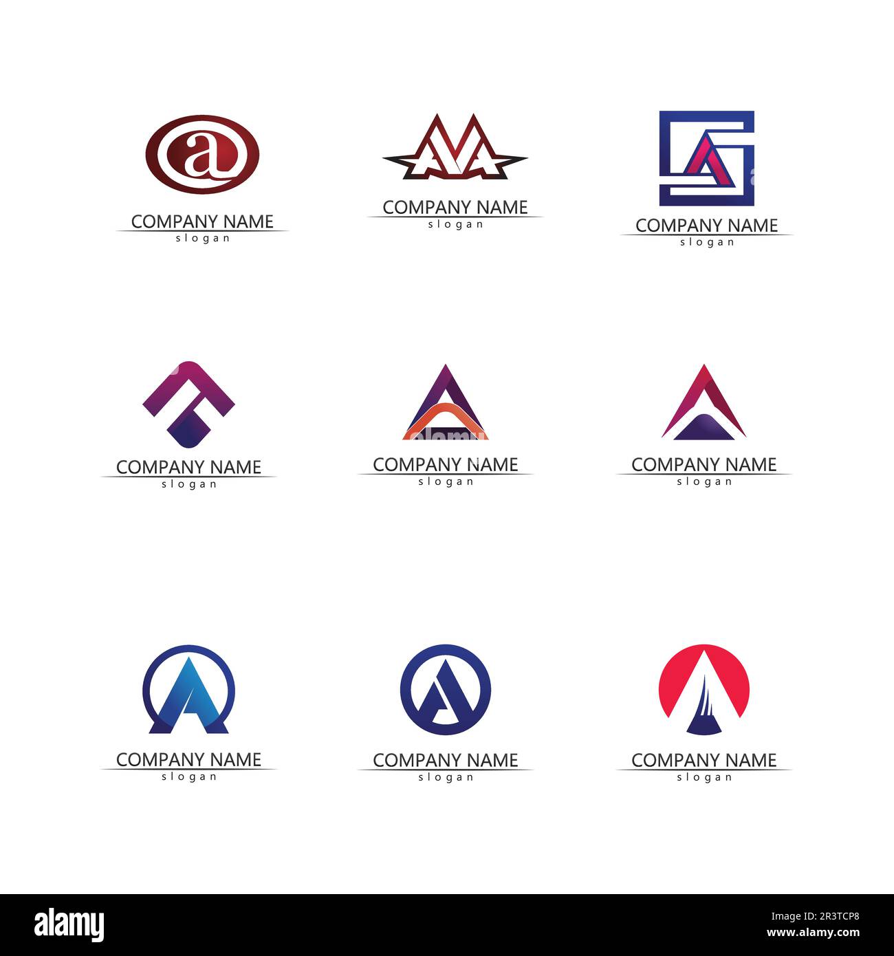 Letter a design vector hi-res stock photography and images - Alamy