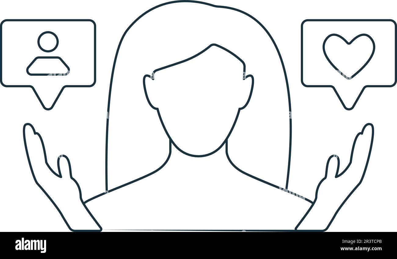 Influencer icon. Monochrome simple sign from blogging collection ...