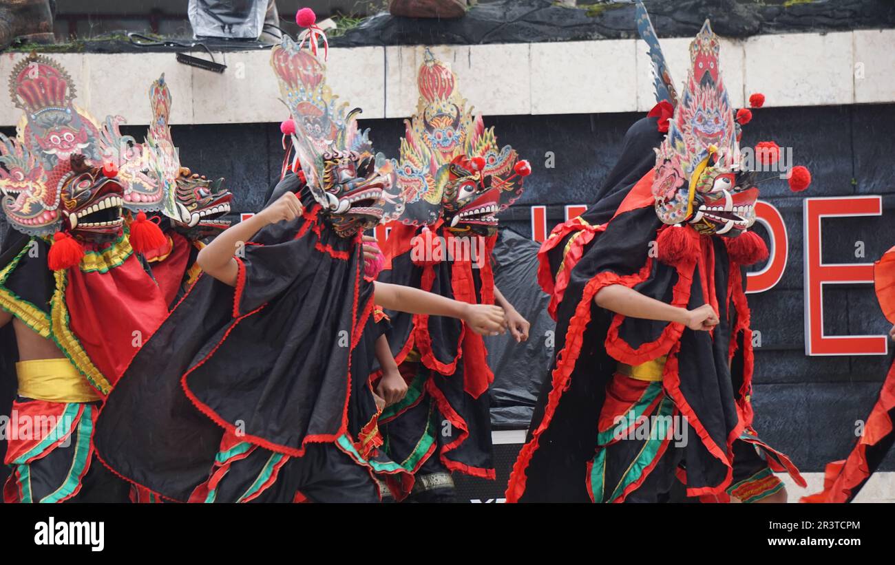 The perform of barong dance. Barong is one of the Indonesian ...