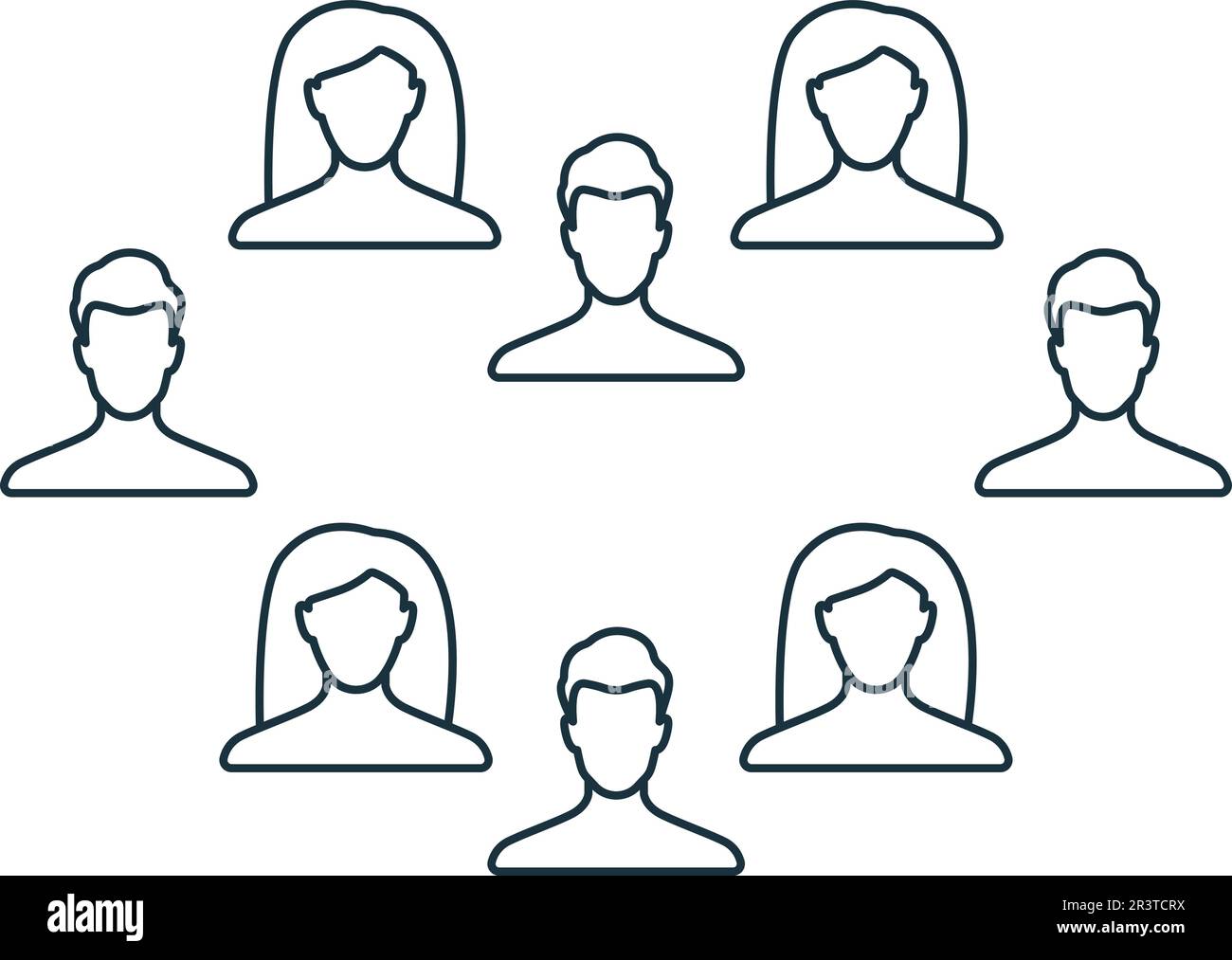 Community icon. Monochrome simple sign from blogging collection ...