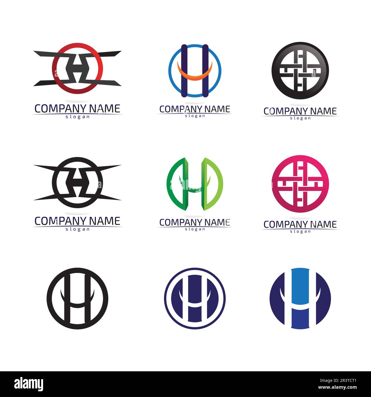 H font vector vectors hi-res stock photography and images - Alamy