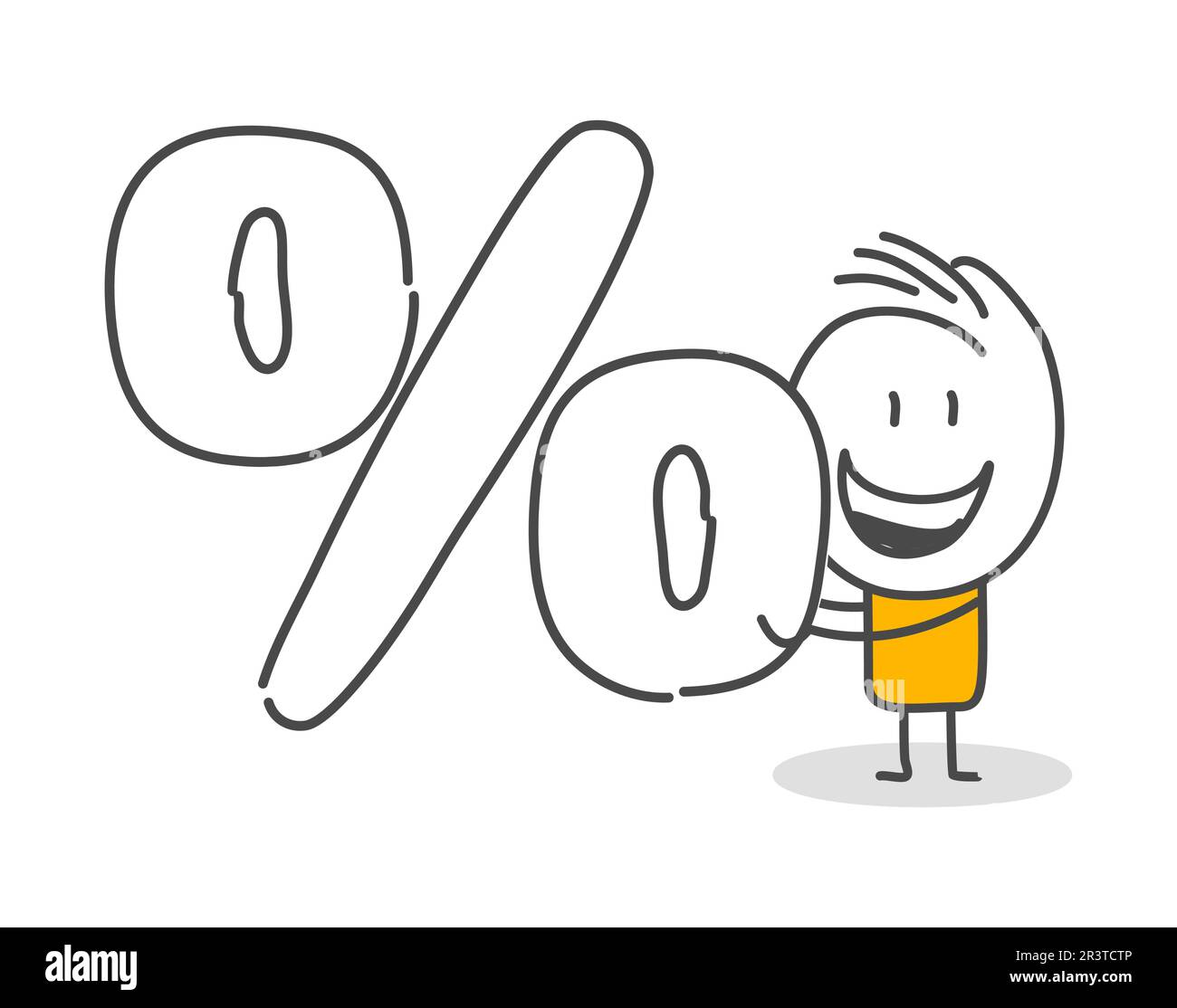 Stick figures. Numbers. Isolated on white background. Hand drawn Doodle ...