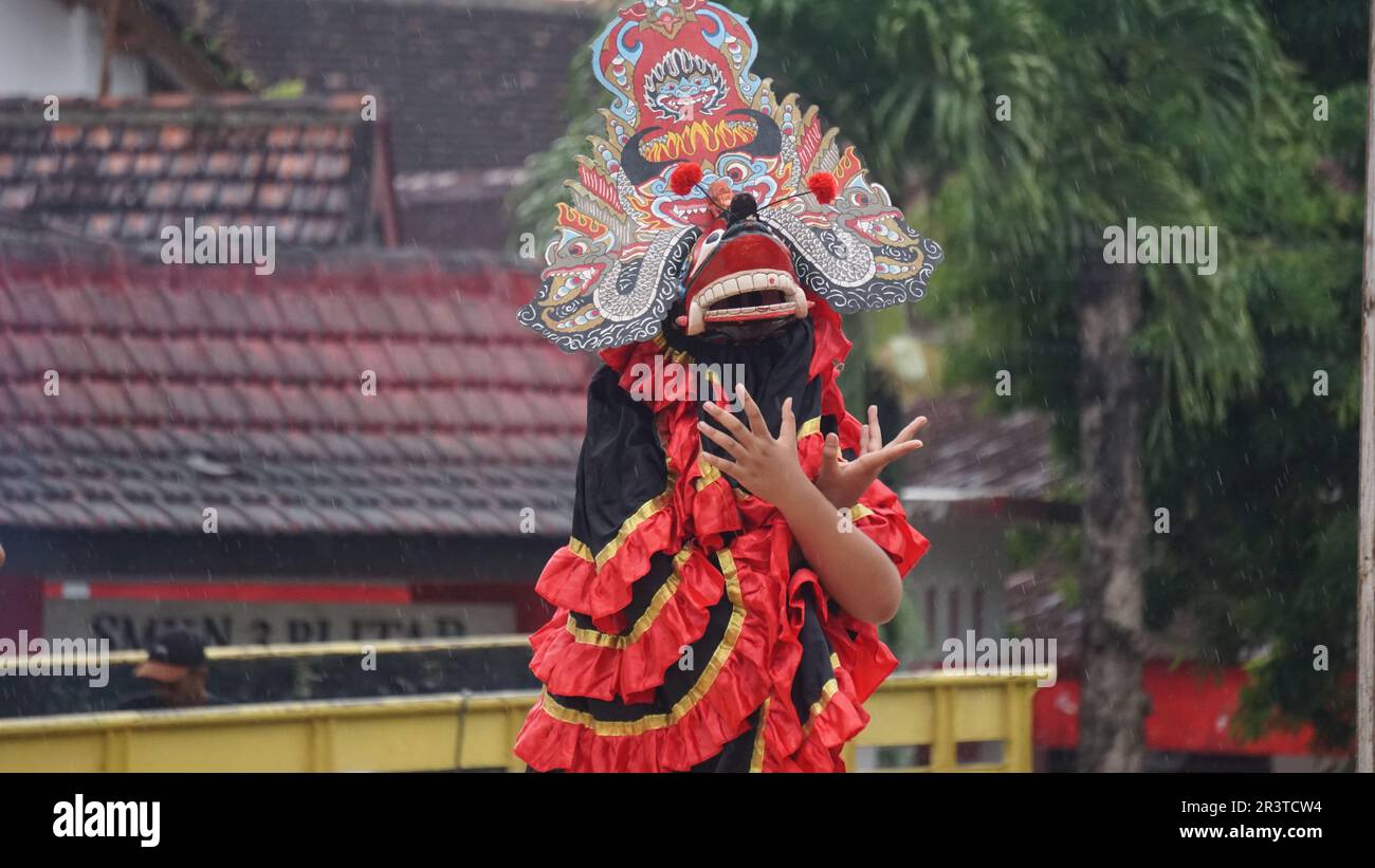 The perform of barong dance. Barong is one of the Indonesian ...