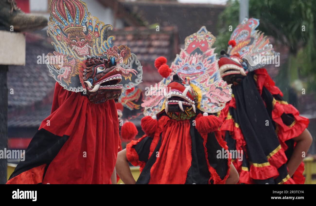 The perform of barong dance. Barong is one of the Indonesian ...