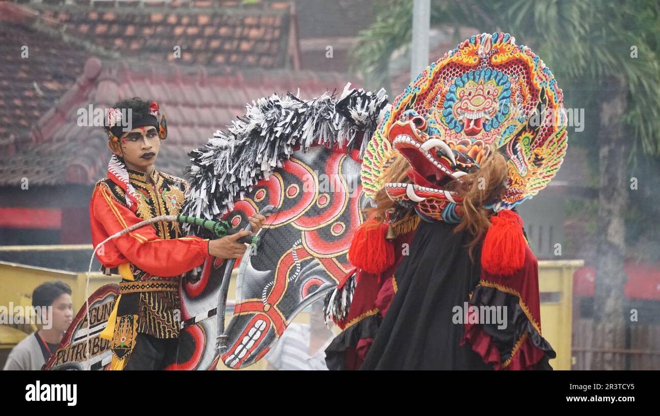 The perform of barong dance. Barong is one of the Indonesian ...