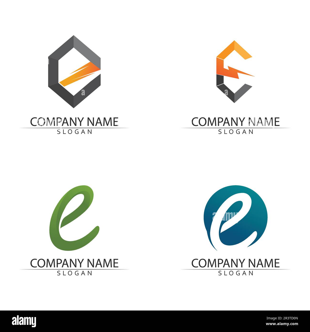letter E logo design and font E vector concept symbol Stock Vector ...