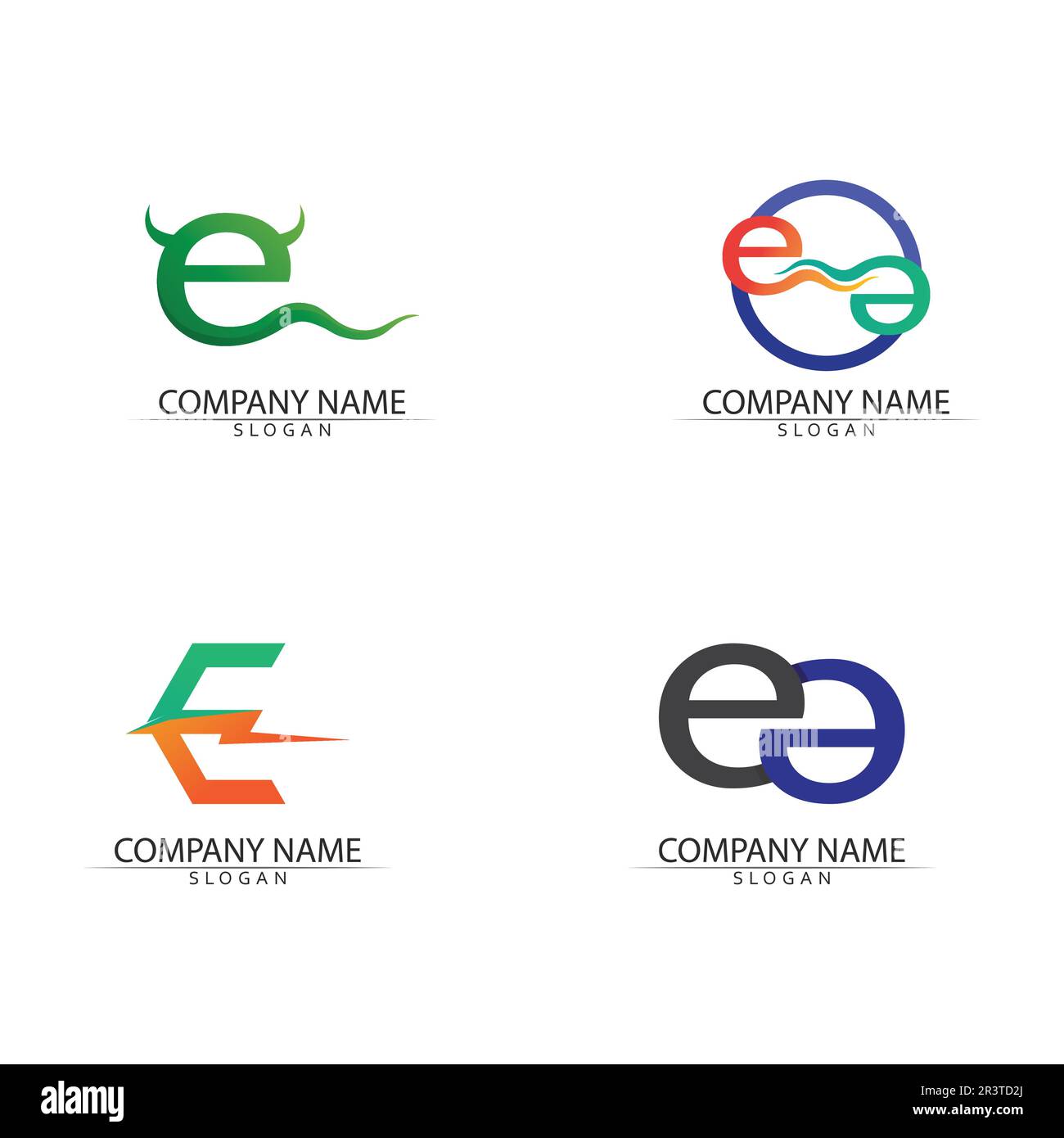 letter E logo design and font E vector concept symbol Stock Vector ...