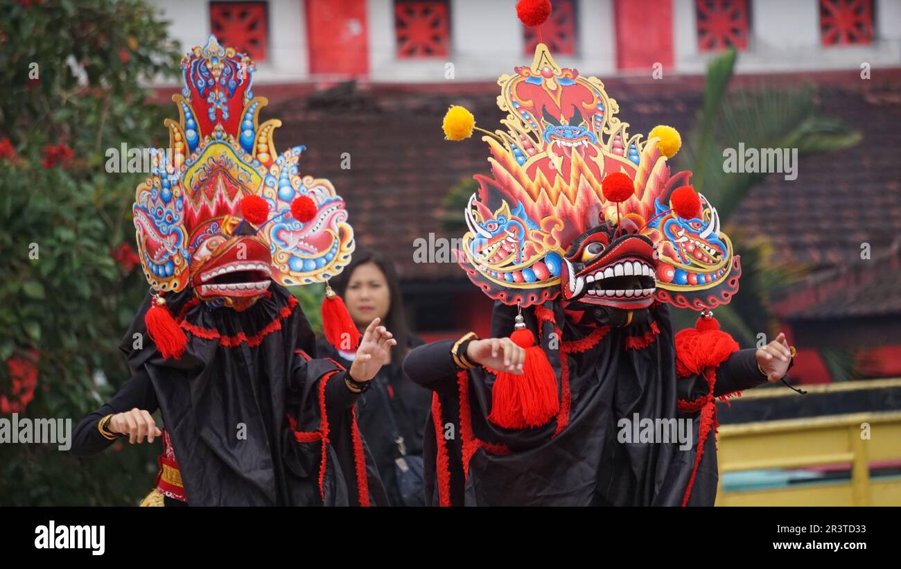 The perform of barong dance. Barong is one of the Indonesian ...