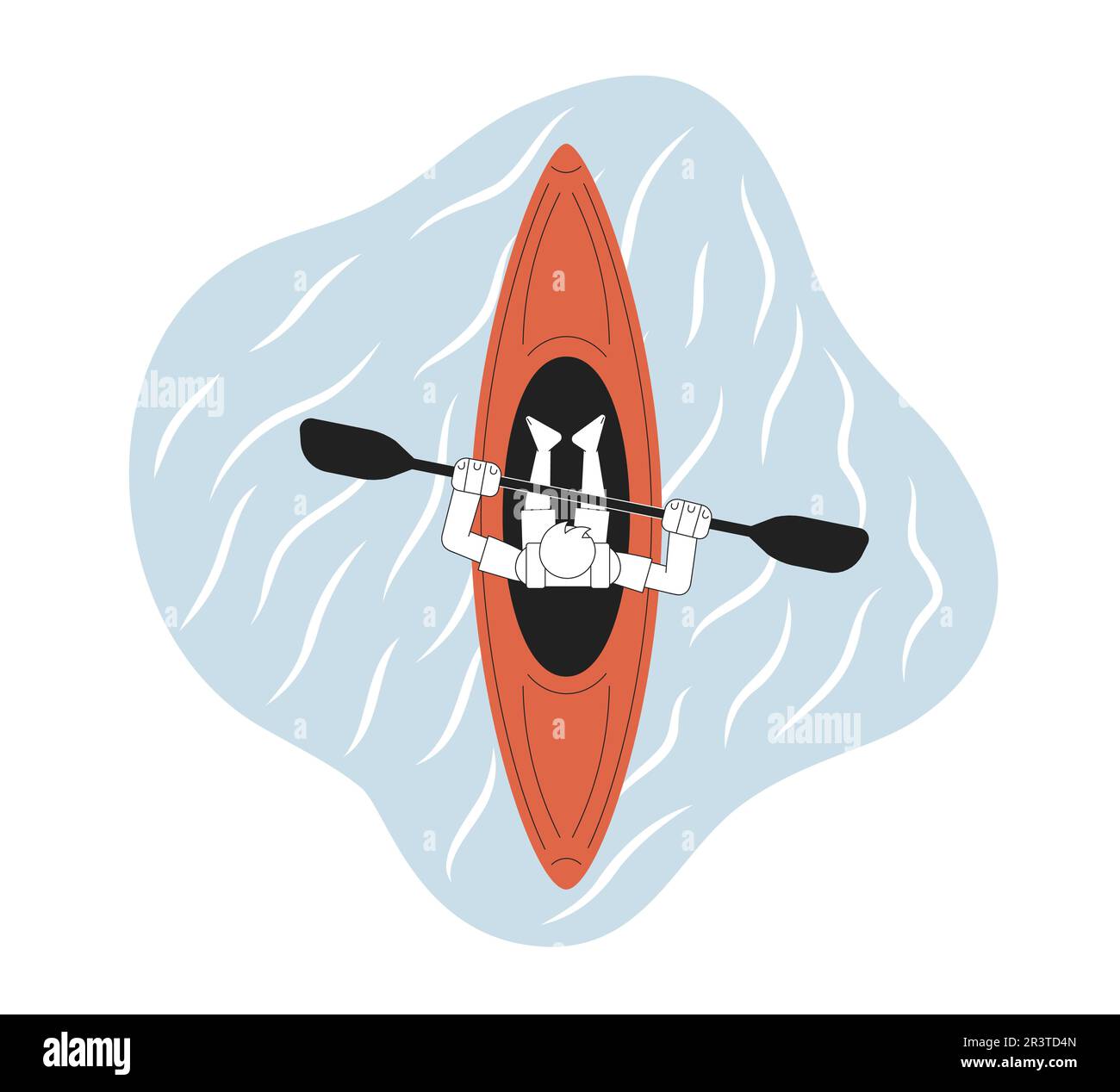 Canoeing on river concept hero image Stock Vector Image & Art - Alamy