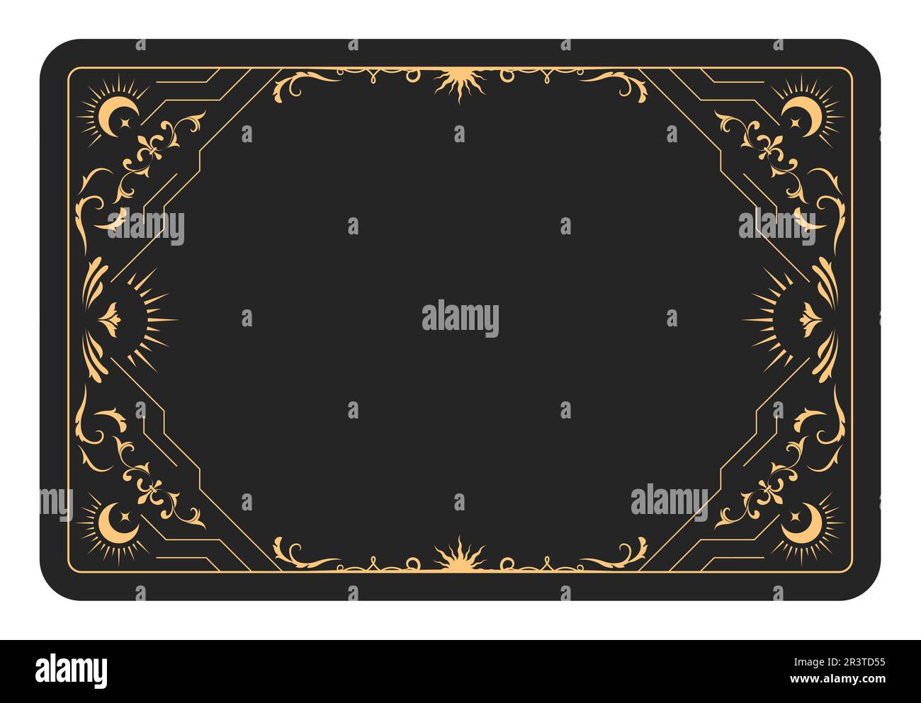 The reverse side of a tarot cards batch, frame with fancy pattern ...