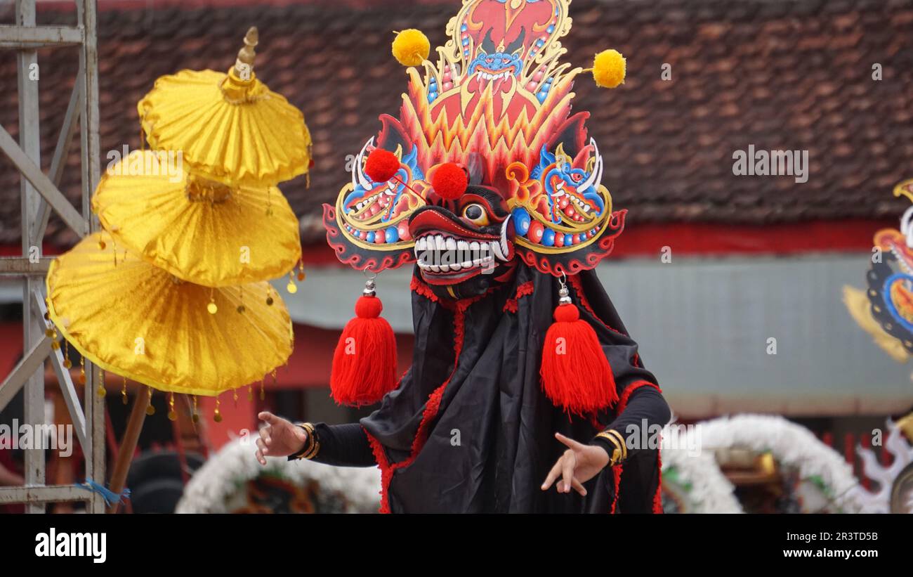 The perform of barong dance. Barong is one of the Indonesian ...