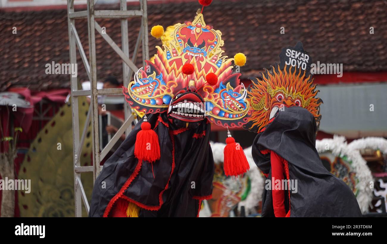 The perform of barong dance. Barong is one of the Indonesian ...