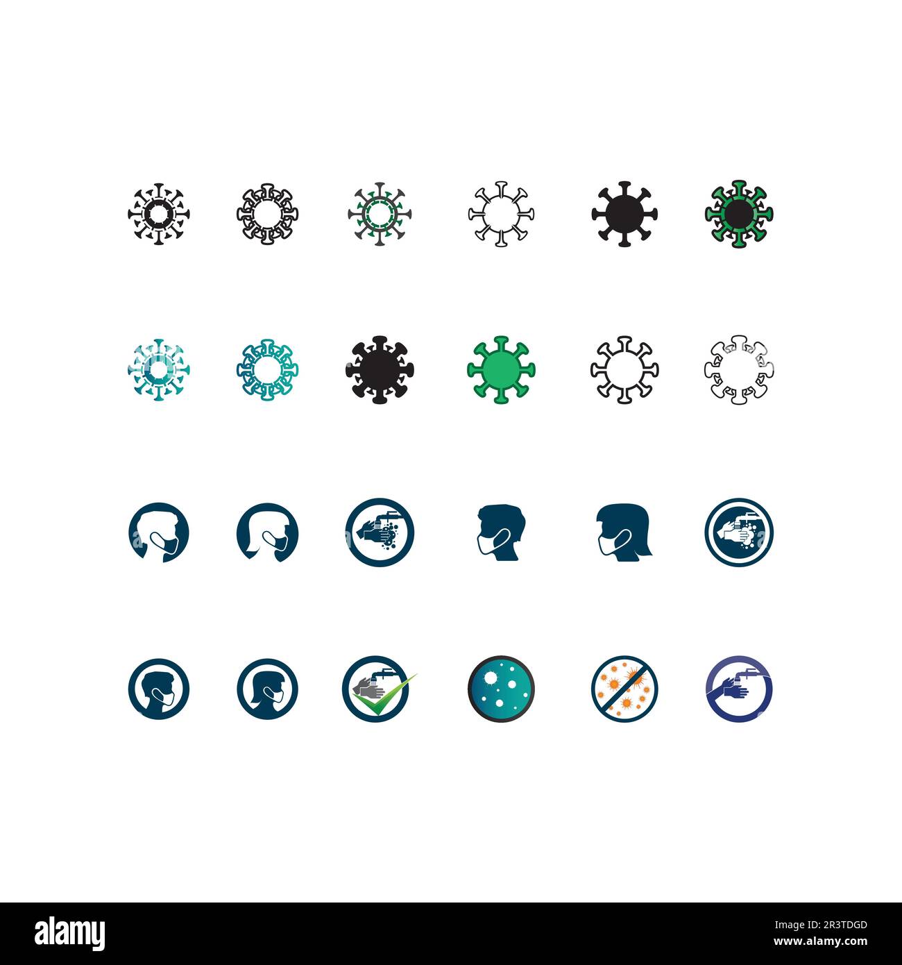 virus,coronavirus, Bacteria, Germs and Microbe isolated on white ...