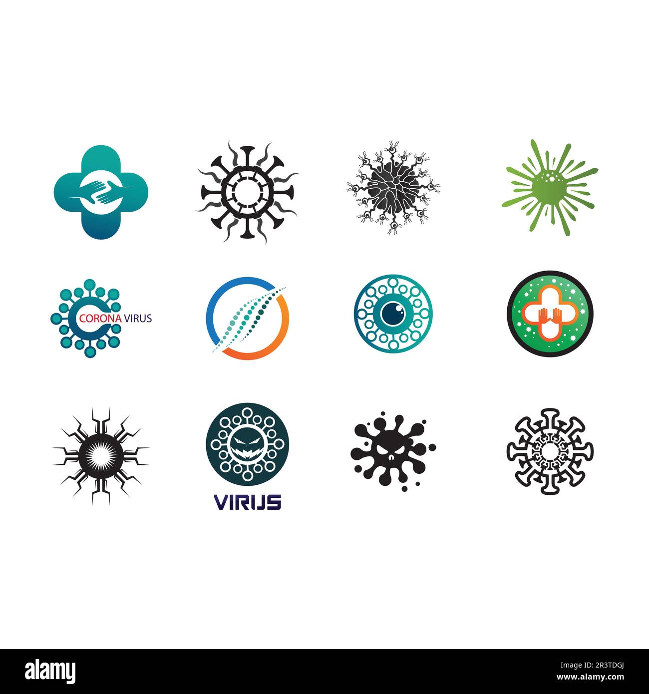 virus,coronavirus, Bacteria, Germs and Microbe isolated on white ...