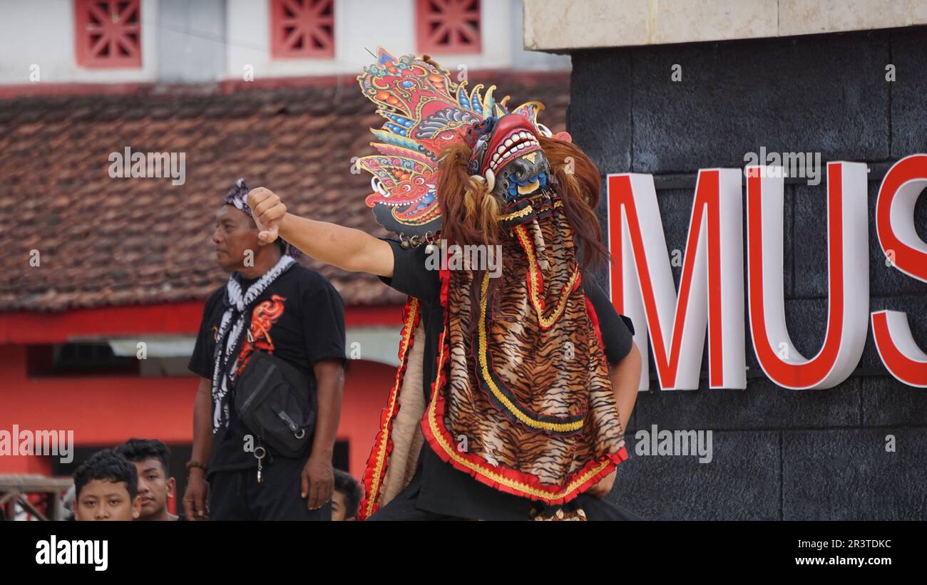 The perform of barong dance. Barong is one of the Indonesian ...