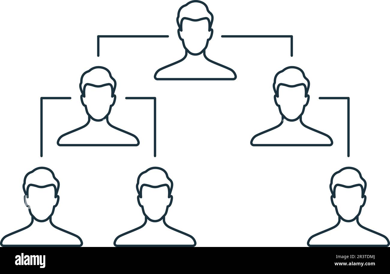 Team organization icon. Monochrome simple sign from collaboration collection. Team organization ...