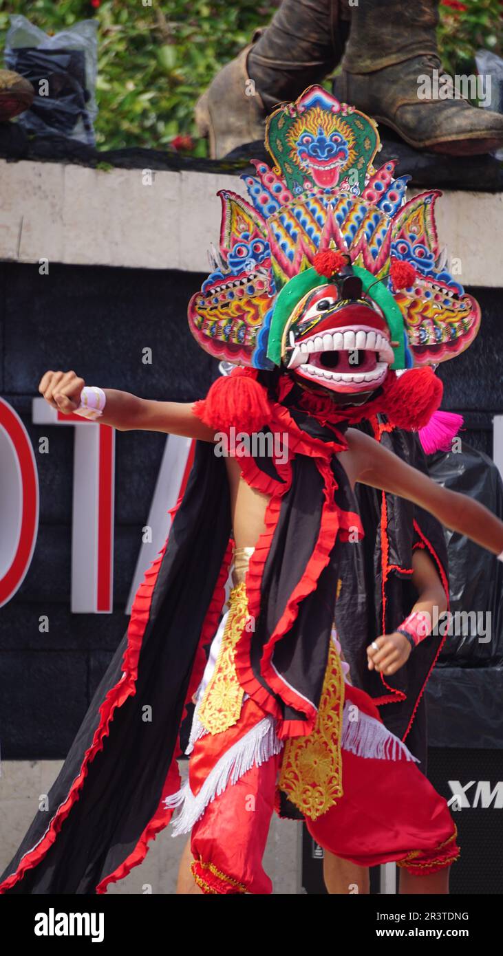 The perform of barong dance. Barong is one of the Indonesian ...