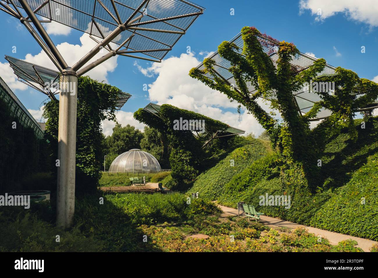 Botanical garden on the roof of the Warsaw University library modern ...