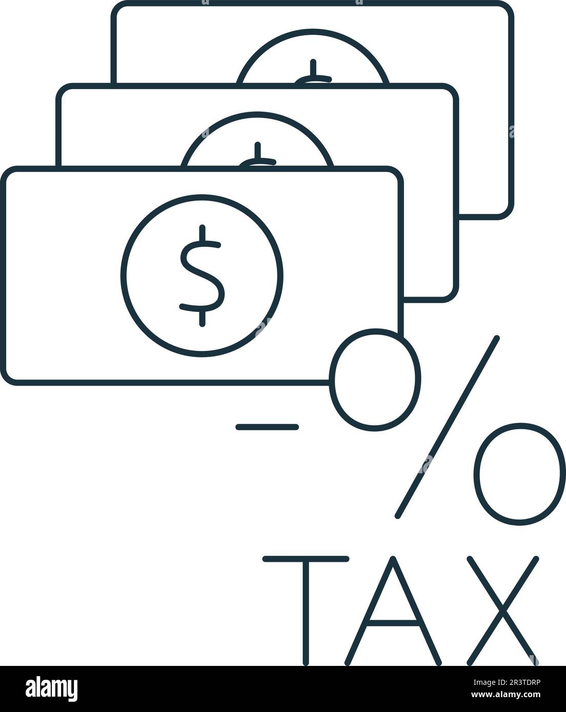 Profit after tax icon. Monochrome simple sign from common tax ...