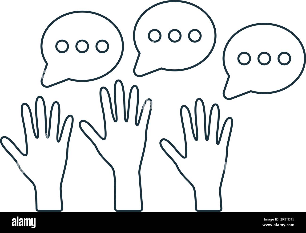 Involvement icon. Monochrome simple sign from blogging collection ...