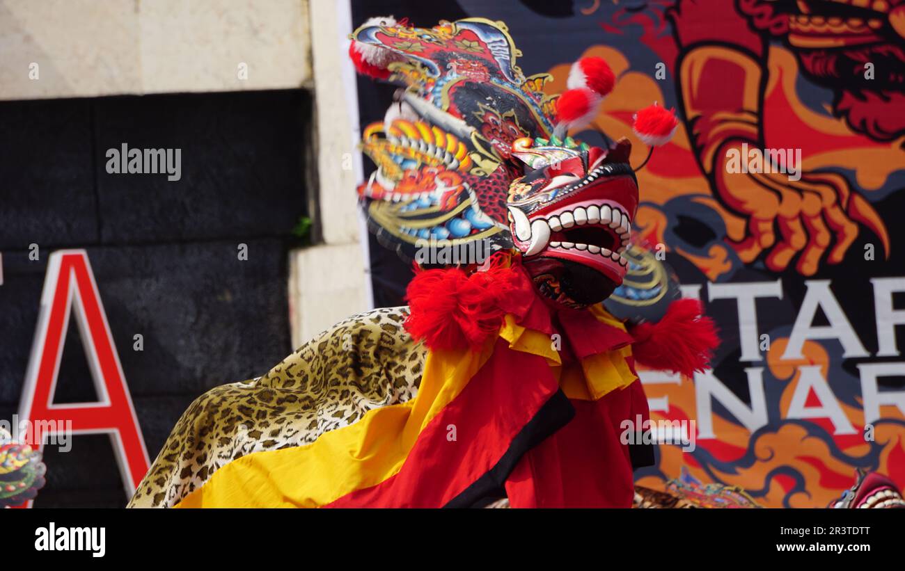 The perform of barong dance. Barong is one of the Indonesian ...