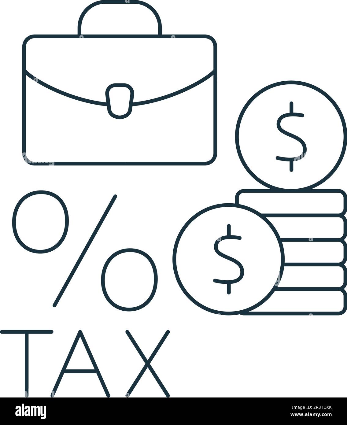 Payroll tax icon. Monochrome simple sign from common tax collection ...