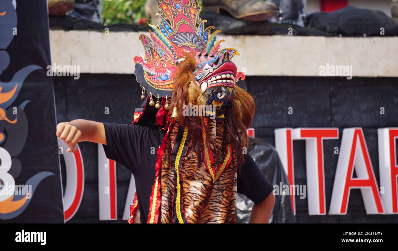 The perform of barong dance. Barong is one of the Indonesian ...
