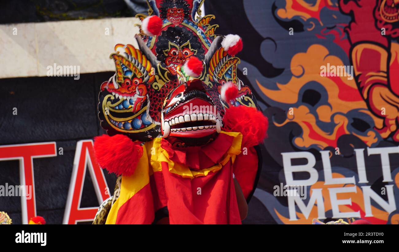 The perform of barong dance. Barong is one of the Indonesian ...